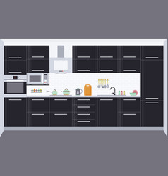 Modern kitchen interior Royalty Free Vector Image