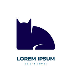 Cat logo icon symbol set Royalty Free Vector Image