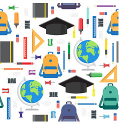 Science seamless pattern in flat design style Vector Image