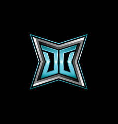 Initial dd logo design with cool style Royalty Free Vector