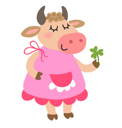 Singing cow cartoon Royalty Free Vector Image - VectorStock