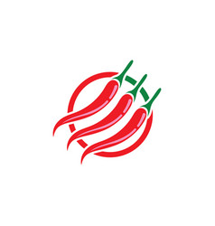Chilli template logo and symbol Royalty Free Vector Image