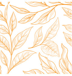 Floral seamless pattern branch with leaves Vector Image