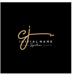 Letter initial cj beauty monogram and elegant Vector Image