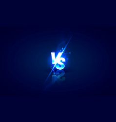Versus game cover neon banner sport vs team Vector Image