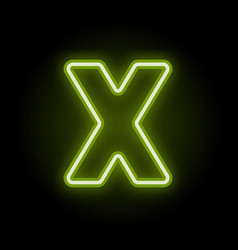 Neon letter Royalty Free Vector Image - VectorStock