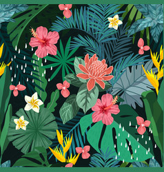 Spring floral seamless pattern hand drawn Vector Image