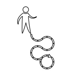 Man at crossroads Royalty Free Vector Image - VectorStock