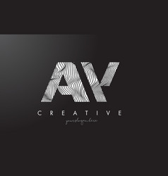 A w letter logo design creative aw letters icon Vector Image