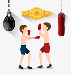 Boxing match in ring Royalty Free Vector Image