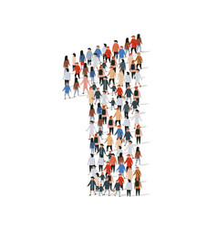 Group people letter form Royalty Free Vector Image