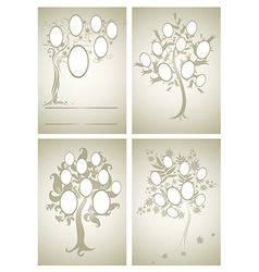 Family tree design insert your photos into frames Vector Image