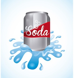 Lemon soda in aluminum can Royalty Free Vector Image