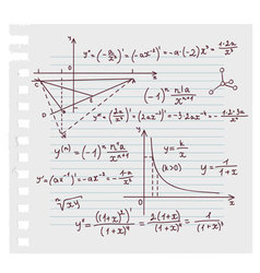 Mathematics science and algebra concept tiny Vector Image