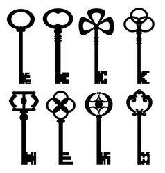 Vintage key logo or icon beautiful antique Vector Image