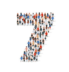 Group people letter form Royalty Free Vector Image