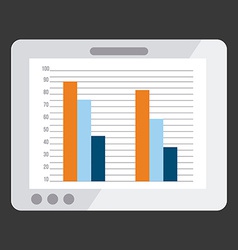 Colorful 3d background statistics template growth Vector Image