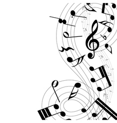 Sound wave sheet music notes Royalty Free Vector Image
