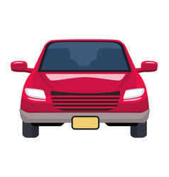 Cartoon red car on white background Royalty Free Vector
