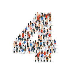 Group people letter form Royalty Free Vector Image