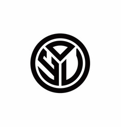 Yv monogram logo with modern shield style design Vector Image