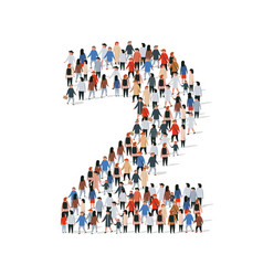 Large group of people in number 6 six form Vector Image