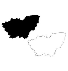 Modern map - west yorkshire metropolitan county Vector Image