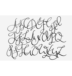 Simple handwritten cursive font Royalty Free Vector Image