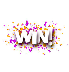 Win sign Royalty Free Vector Image - VectorStock