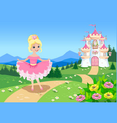 Beautiful princess with diadem Royalty Free Vector Image