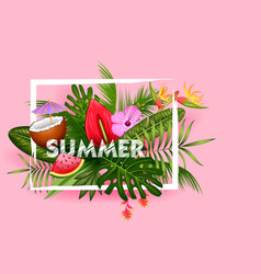 Summer time poster wallpaper for fun party Vector Image