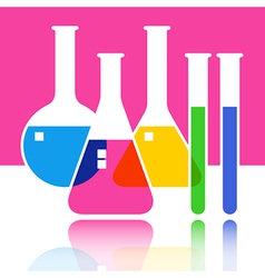 Laboratory equipment decorative icons set Vector Image