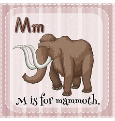 Flashcard alphabet m is for mother Royalty Free Vector Image