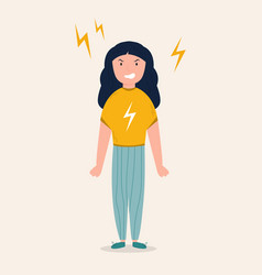 Angry teenager girl with backpack shout to mother Vector Image