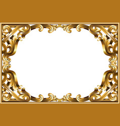 Architecture design rococo style window with gold Vector Image