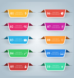 Infographic design list of 10 items Royalty Free Vector