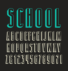 Echo retro style volume font Royalty Free Vector Image