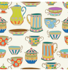 Tea party set Royalty Free Vector Image - VectorStock