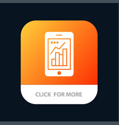 Paper mobile phone with abstract infographic chart