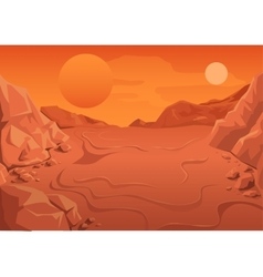 Red mars planet icon cartoon style Royalty Free Vector Image