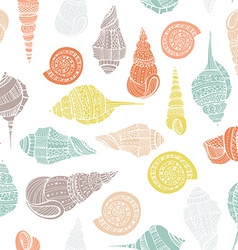 Seashell seamless pattern Royalty Free Vector Image