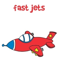 Low wing air plane cartoon Royalty Free Vector Image