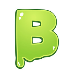 Slimy font type letter v Royalty Free Vector Image