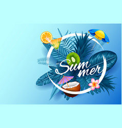 Summer time poster wallpaper for fun party Vector Image