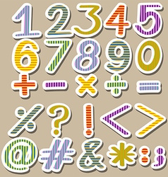 Hands up crazy numbers Royalty Free Vector Image