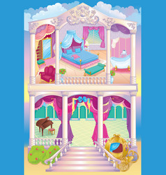 Beauty color mermaid house Royalty Free Vector Image