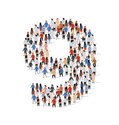 Large group of people in number 6 six form Vector Image