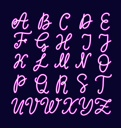 Hand drawn lettering font alphabet Royalty Free Vector Image