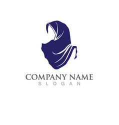 Hijab logo and symbol icons Royalty Free Vector Image