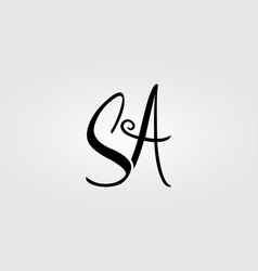 Initial letter sc logo design template Royalty Free Vector